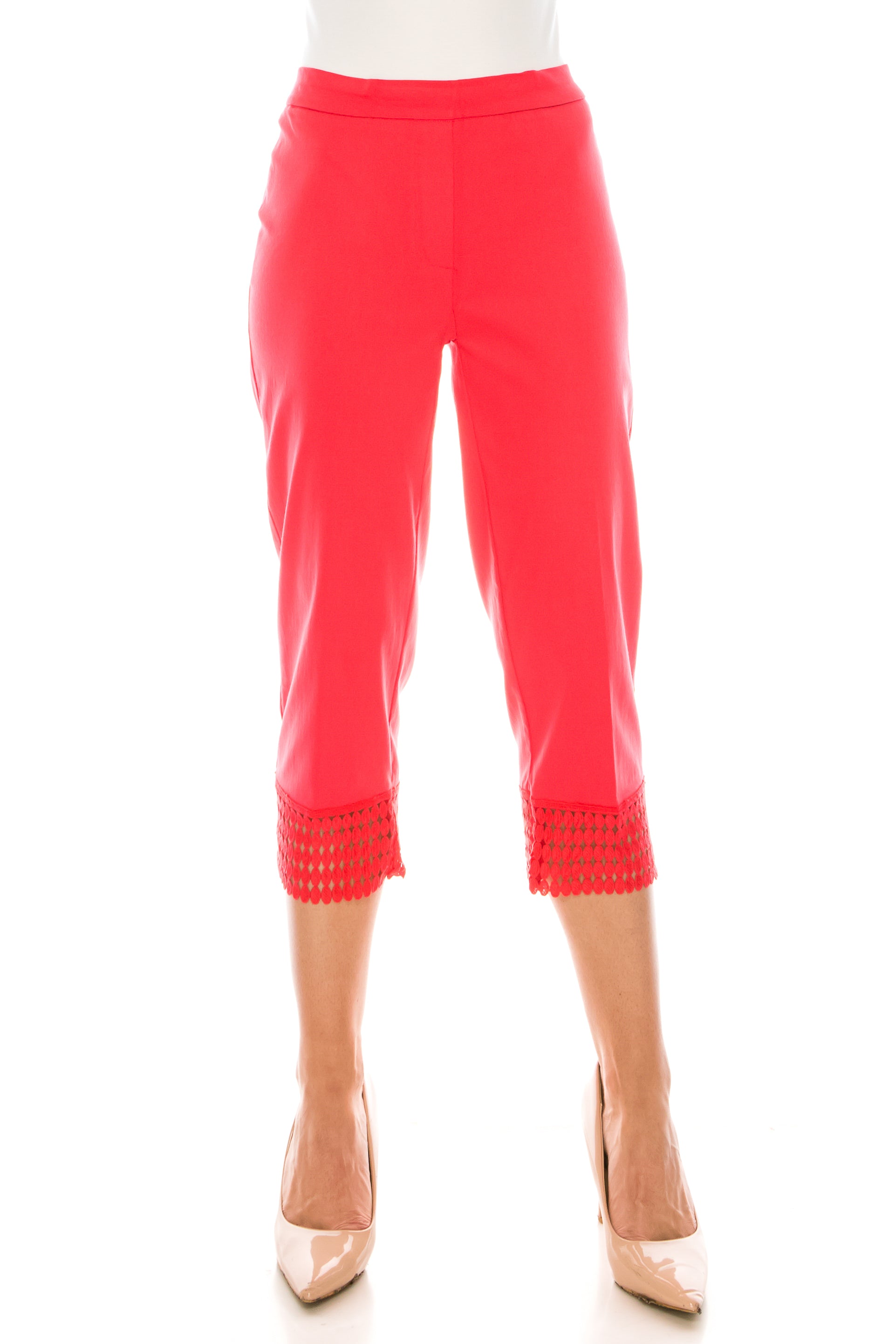 Zac & Rachel Slim Crop Crochet Hem Capri Pants – New Yorker's Apparel