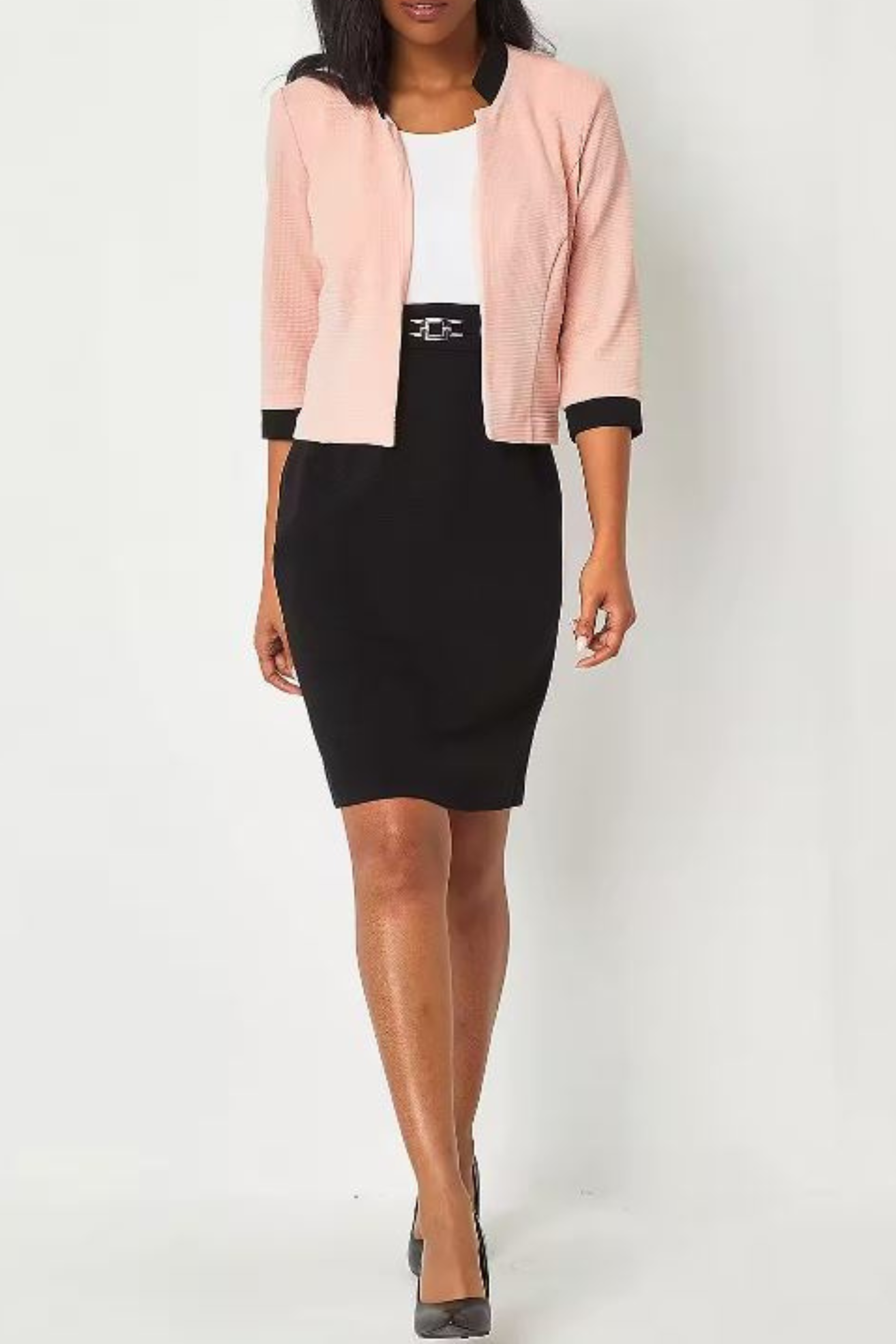 Studio One 3/4 Sleeve 2 Piece Jacket Dress – New Yorker's Apparel